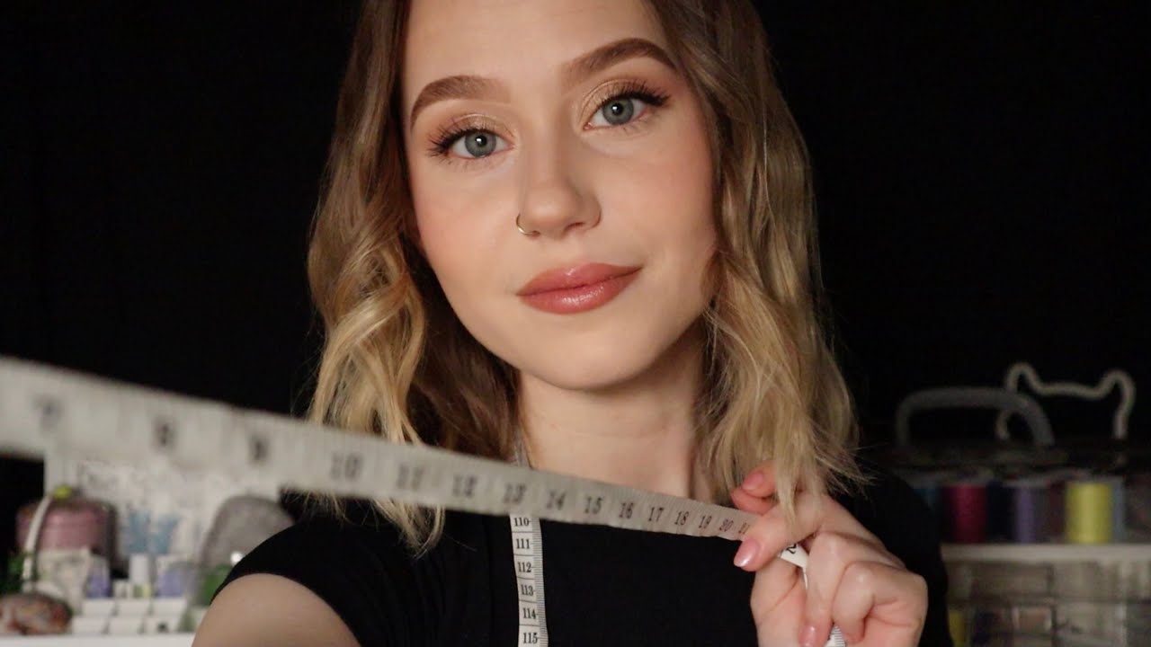 ASMR Tailor Roleplay 🧵 Measuring, Fabric Sounds, Soft Spokenay - YouTube