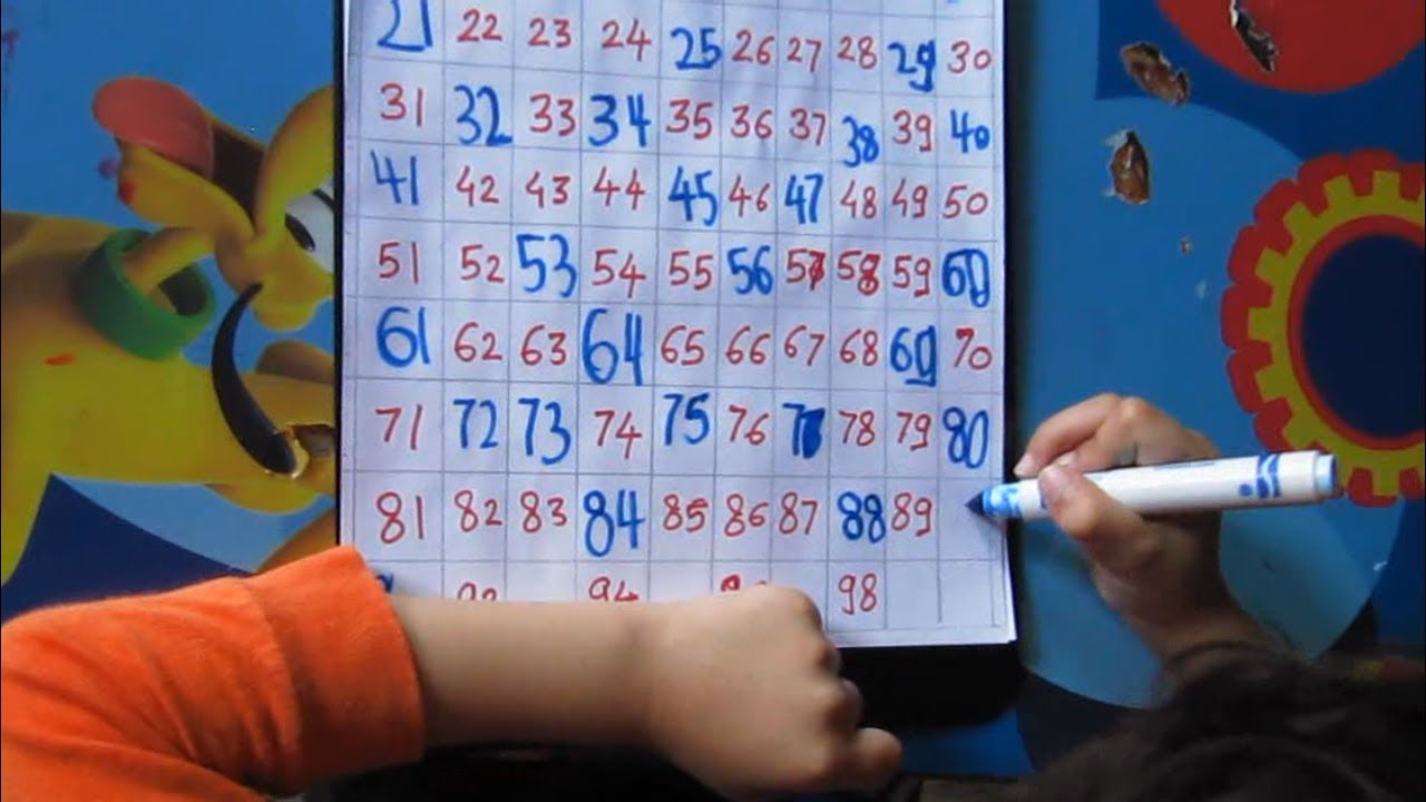Missing Numbers 1 to 100 Math game for Kindergarten kids || 1 to 100 ...