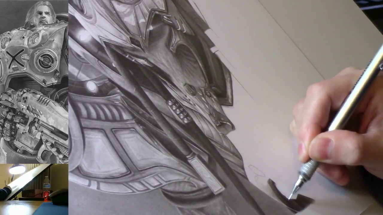 Live Stream - StarCraft 2 Artanis Pencil Drawing Part 38 - YouTube