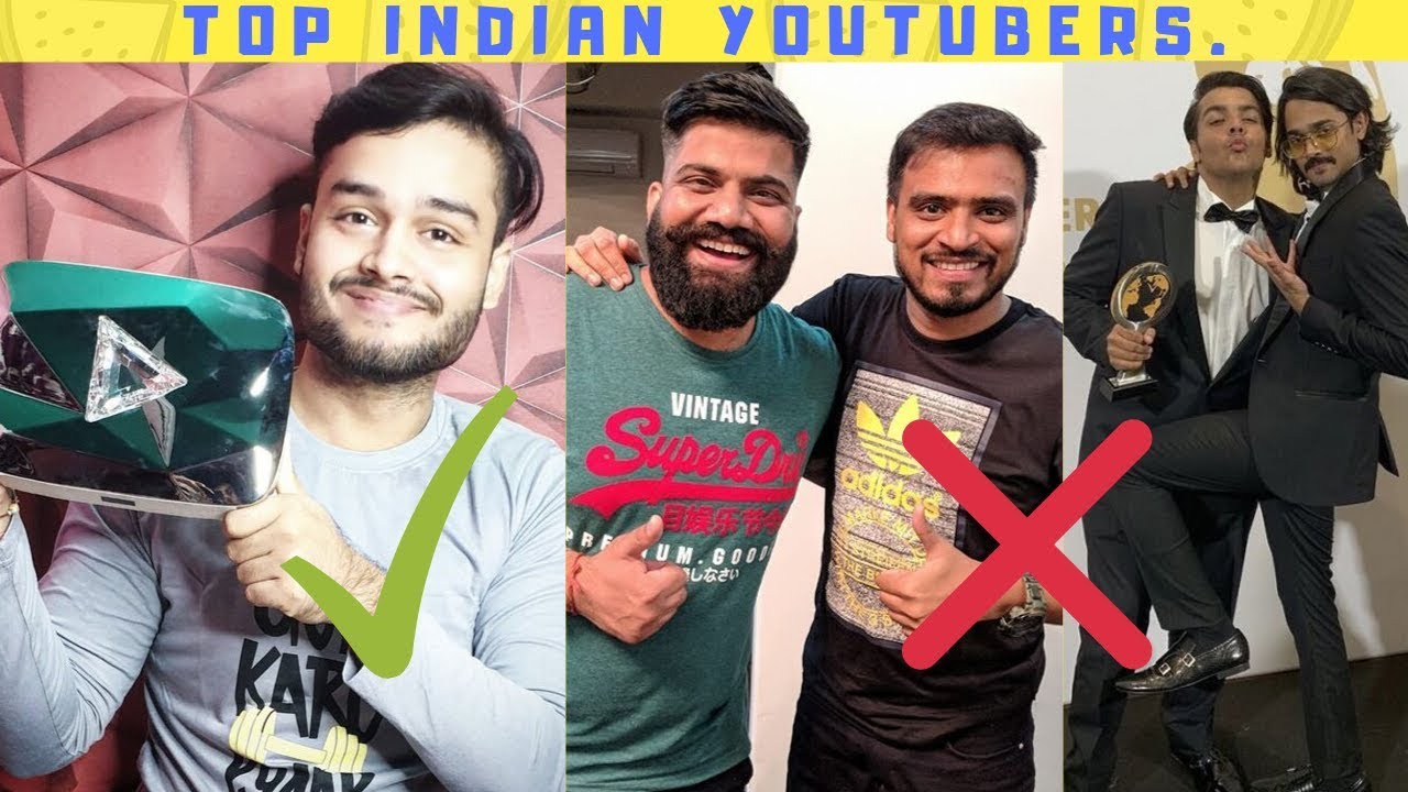 Top Indian Youtubers Above 10 M Subscribers. (2019) - YouTube