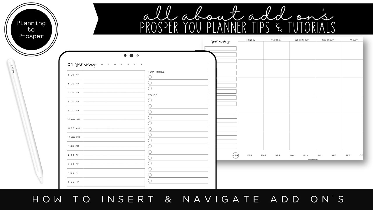 All About Add On's! | How to Insert Add On's in Your Planner & How to ...