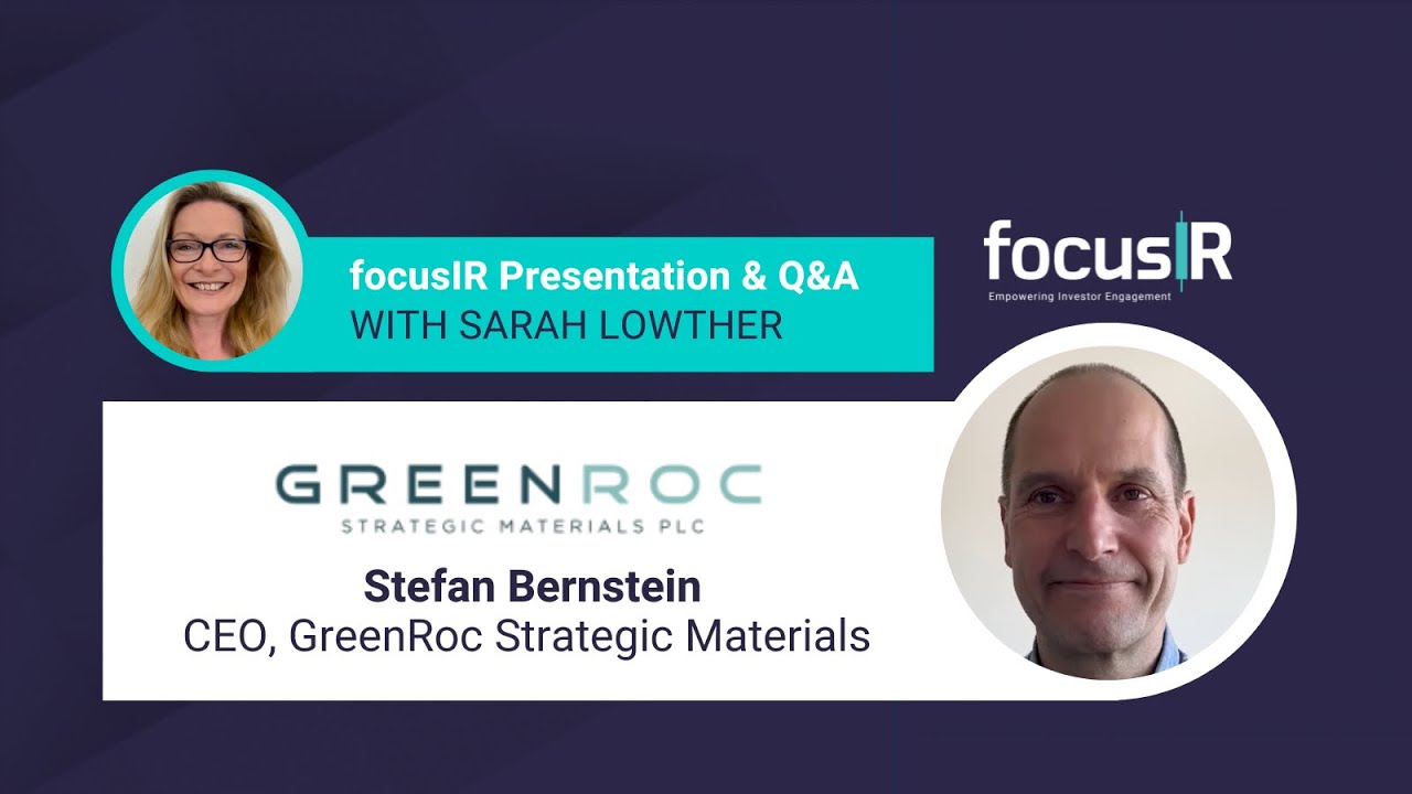 Stefan Bernstein, CEO of GreenRoc Strategic Materials, investor ...