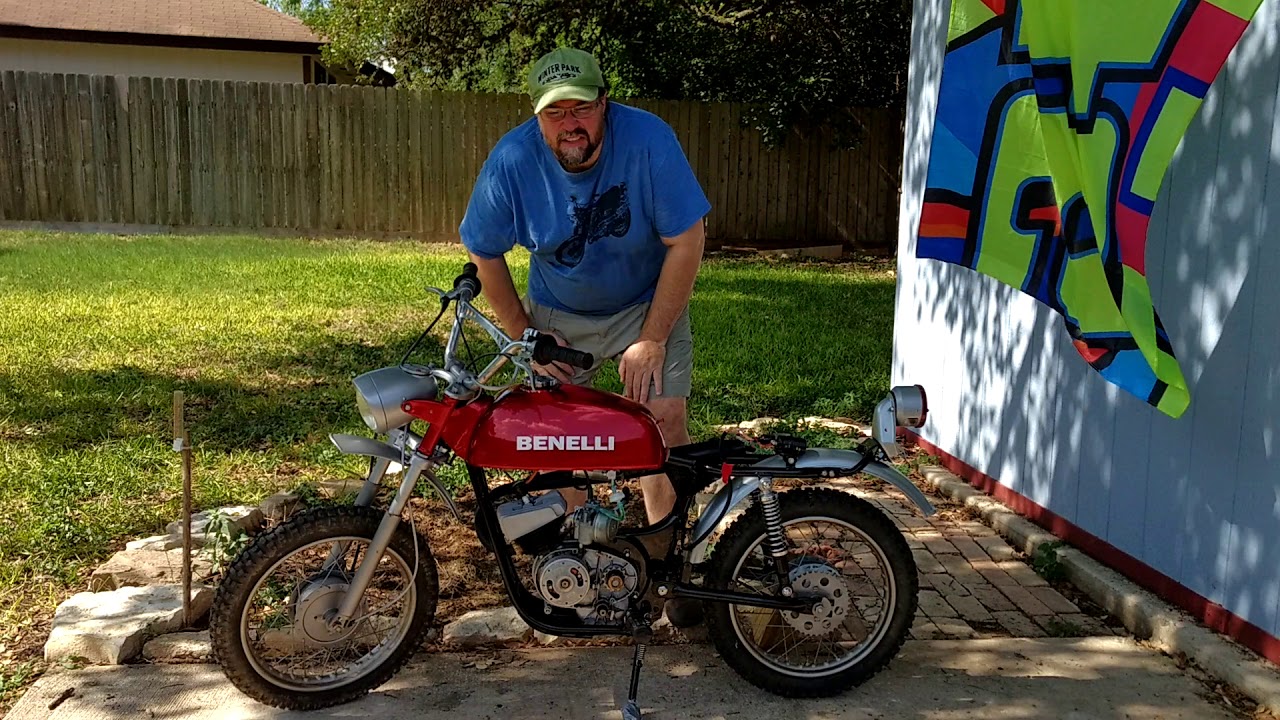 1972 Benelli Mini Enduro - second fire - YouTube