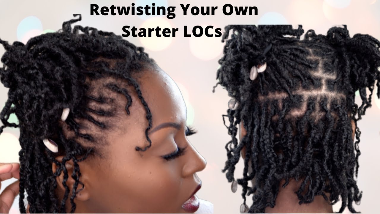 beginner friendly retwisting your own starter locs - YouTube