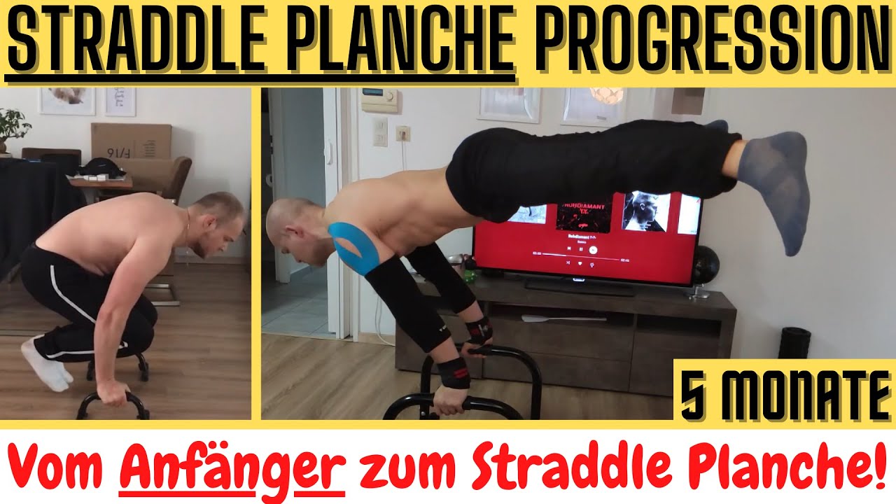 INCREDIBLE 5 Months STRADDLE PLANCHE Progression | FROM ZERO TO HERO ...