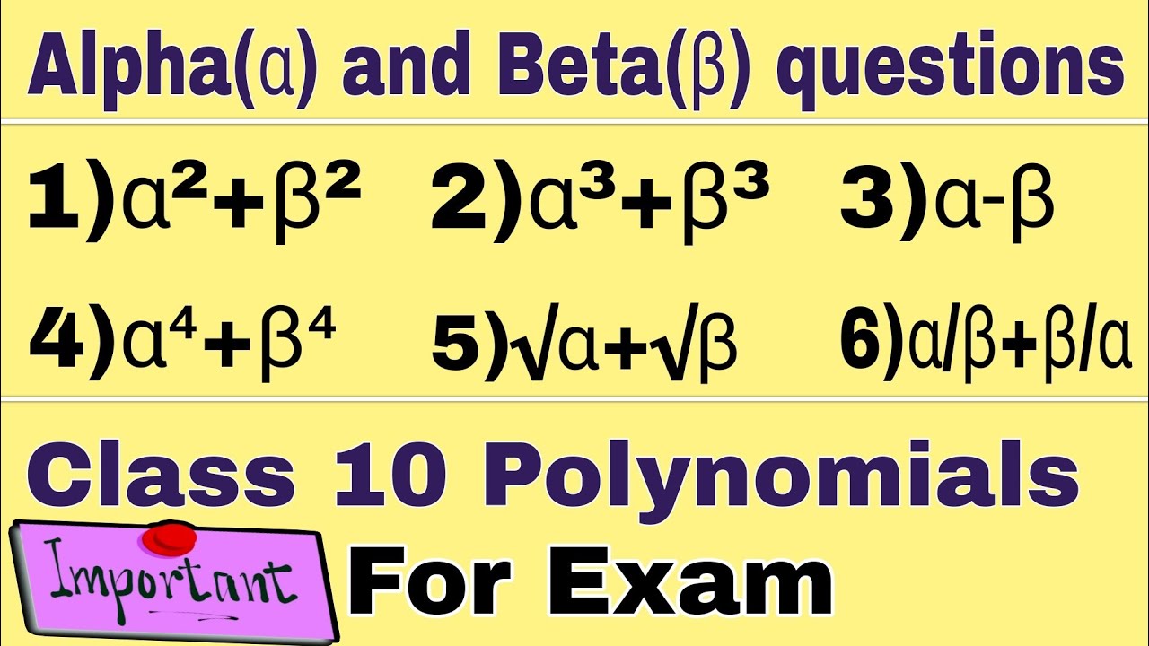 How Do You Solve Alpha And Beta Questions Alpha Plus Beta Alpha