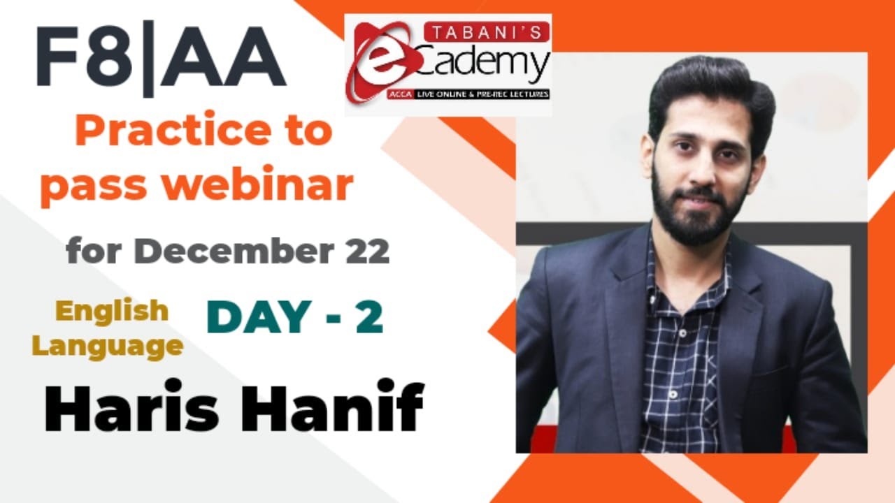 ACCA I F8(AA) I Practice to Pass Webinar I Haris Hanif - YouTube