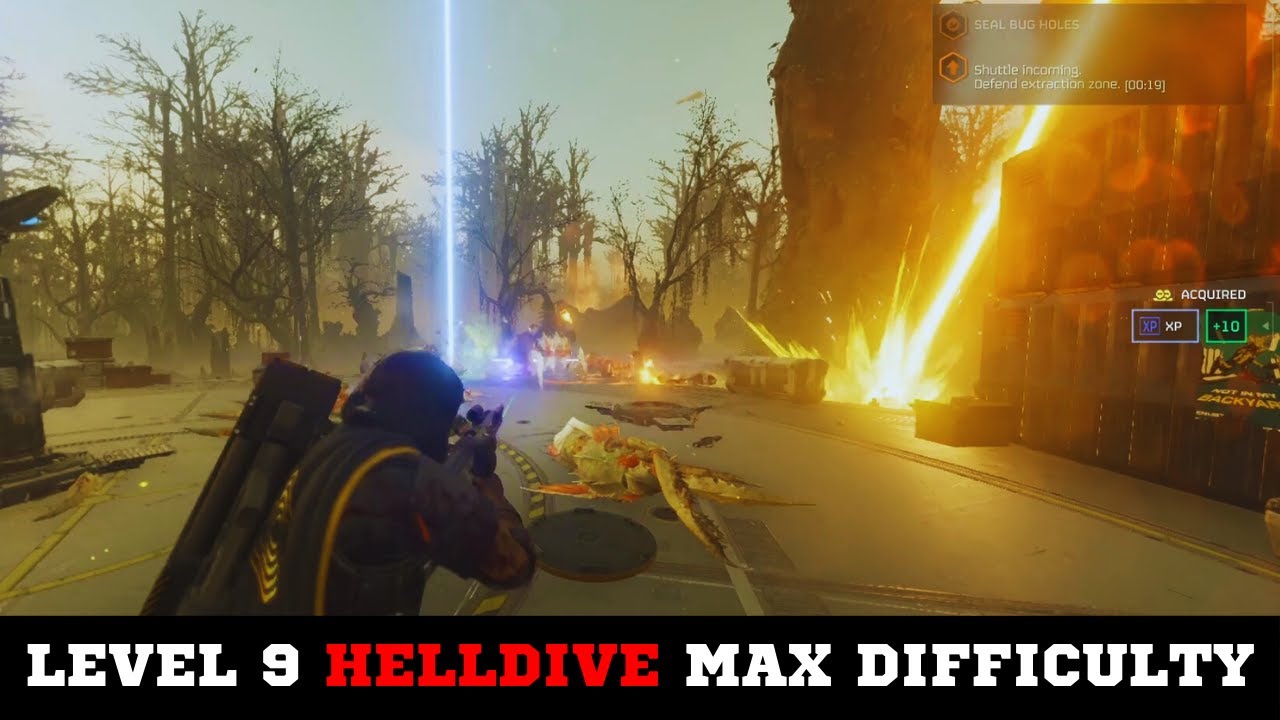 HELLDIVERS 2 Gameplay - Seal Bug Holes (LEVEL 9 HELLDIVE MAX DIFFICULTY) - No Commentary #47 ...