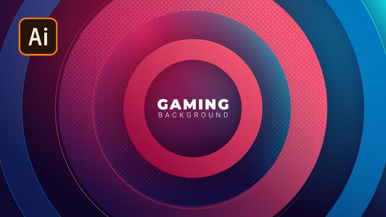 Create Gaming Background in Adobe Illustrator - YouTube
