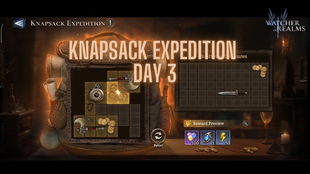 Knapsack Expedition Day 3 - Watcher of Realms #watcherofrealms - YouTube