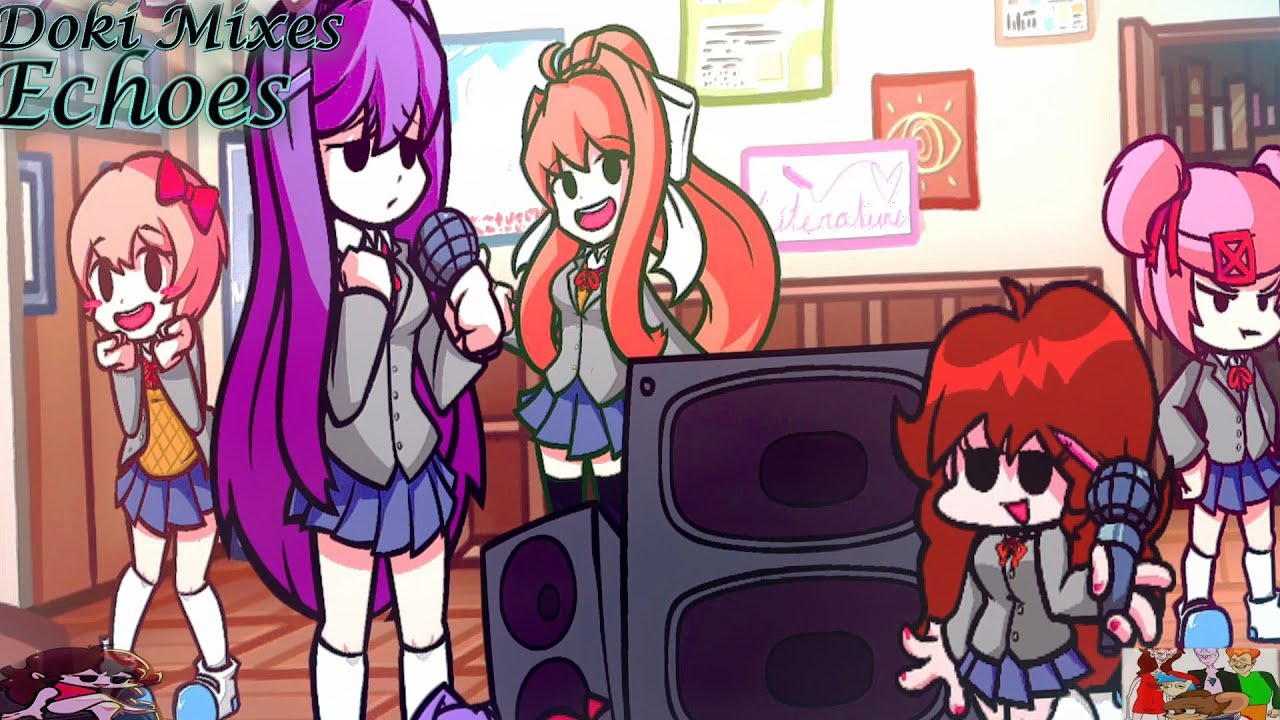 Friday Night Funkin' Doki Mixes (DDLC FNF Mod) It's Yuri VS GF in ...