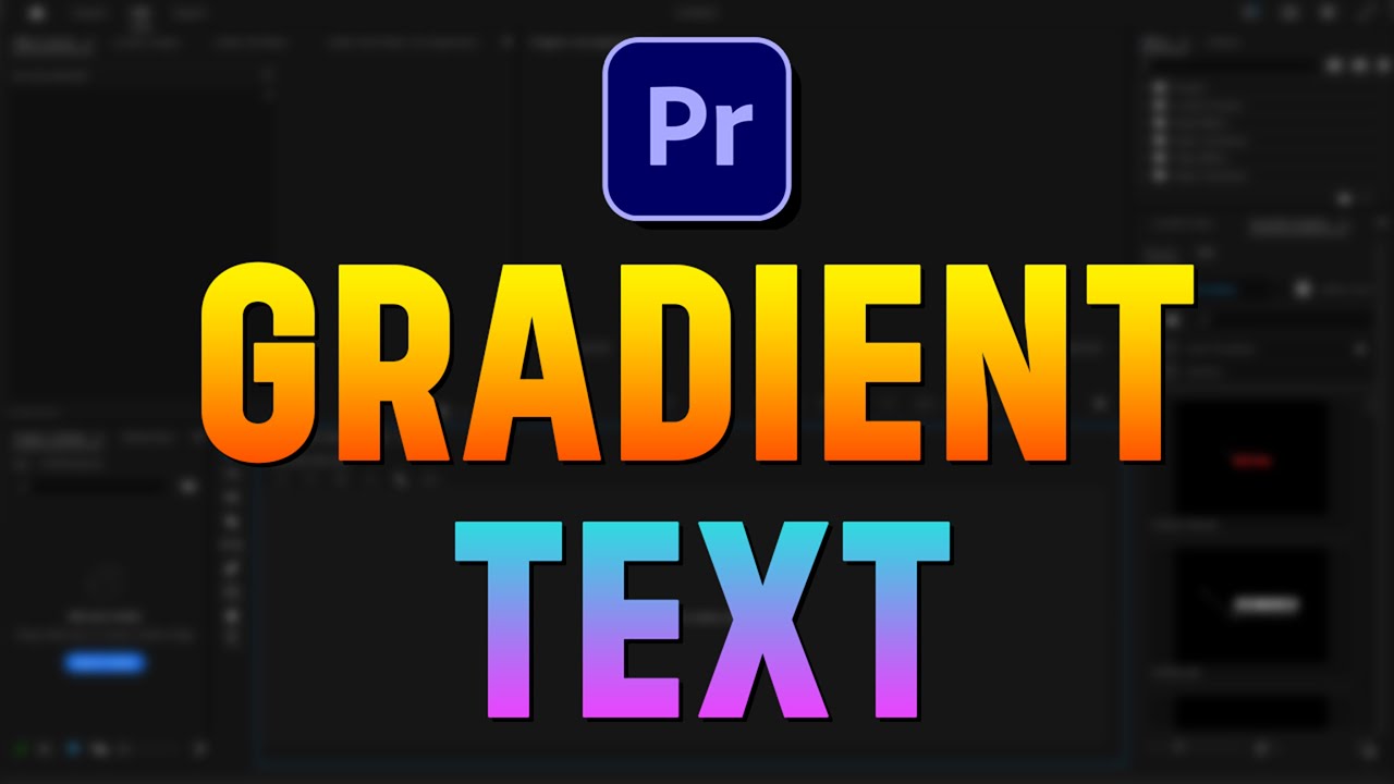 Premiere Pro : Gradient Text Effect 2024 - YouTube