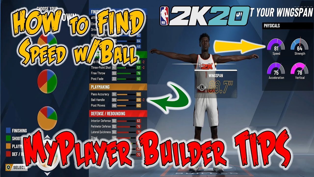 NBA 2K20 MyPlayer Builder Guide, Speed w BALL RATING, Pie Chart Better ...