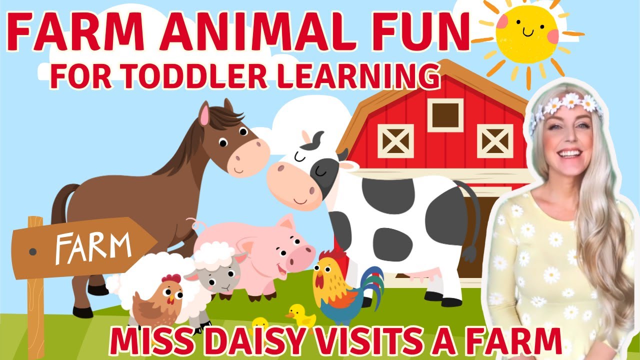Farm Animal Fun for Toddler Learning - Preschool Education with Miss ...