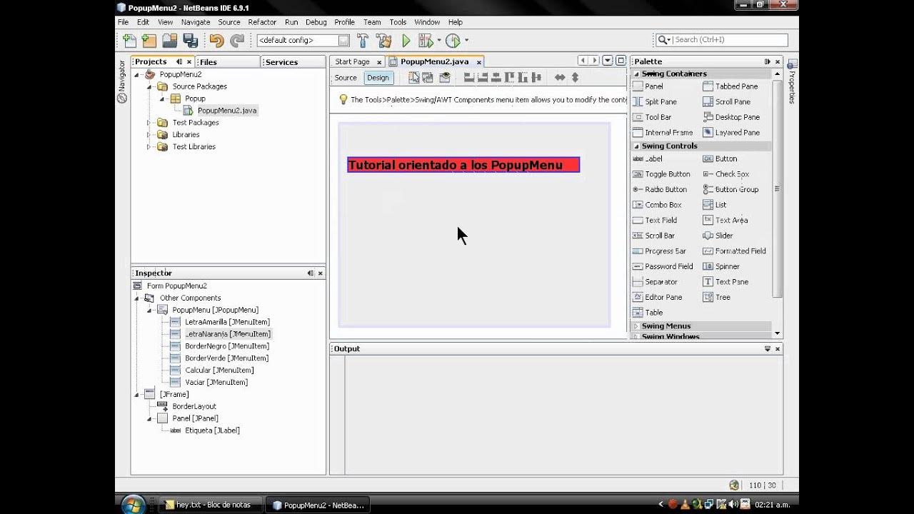 Segundo Tutorial PopupMenu en java - YouTube