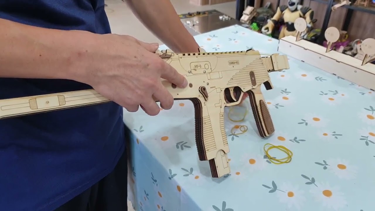 TMP-MP9 고무줄총(단발/연발가능) 창의야놀자 - YouTube