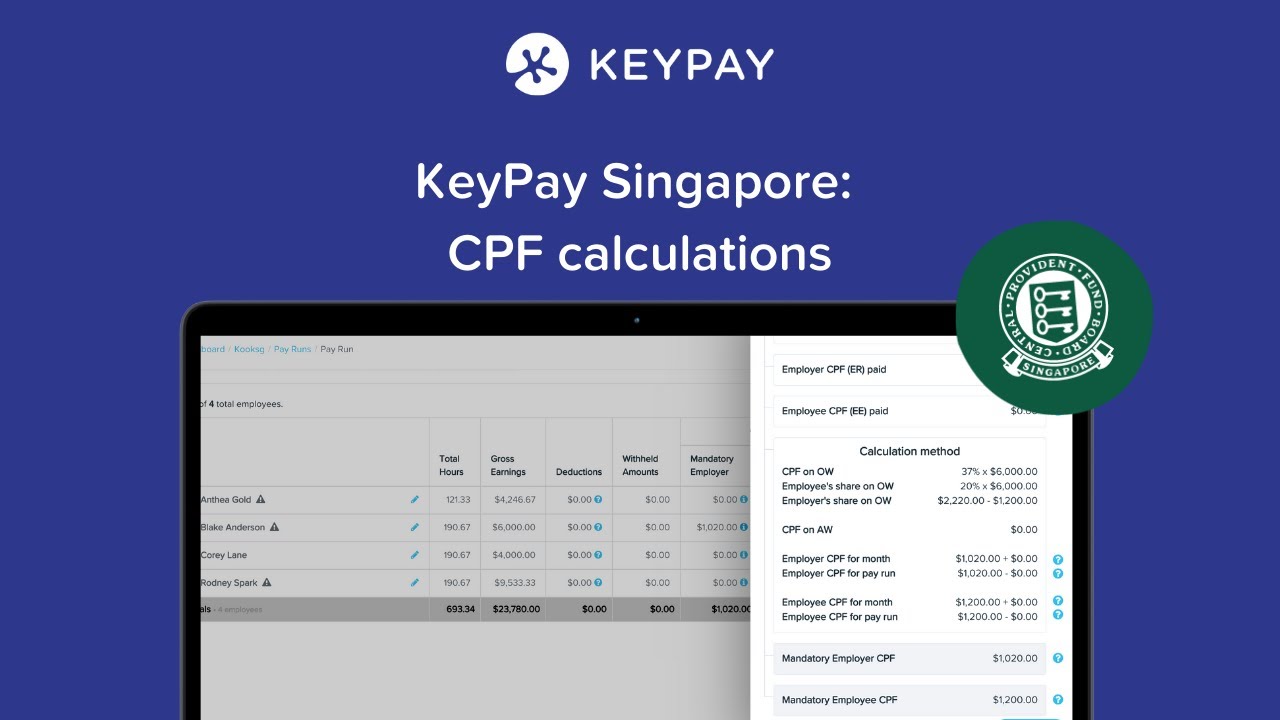 CPF calculations feature | KeyPay Singapore - YouTube