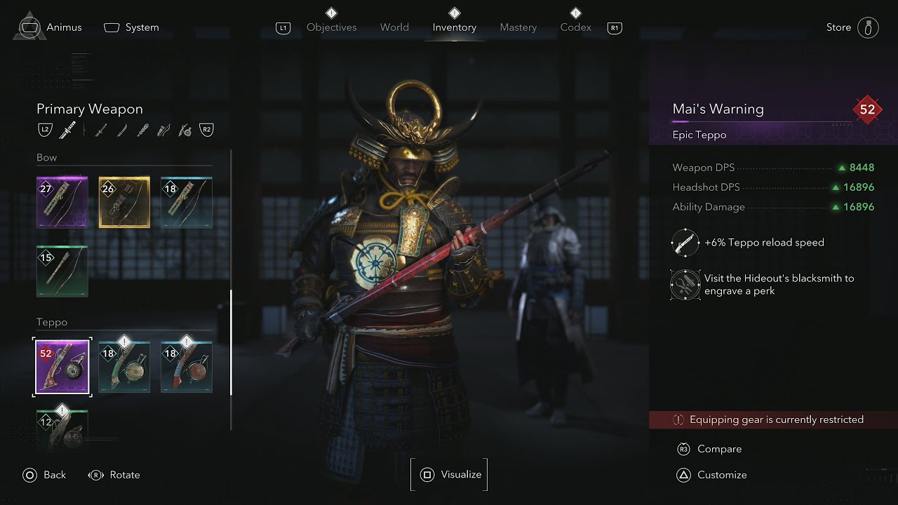 Assassins Creed Shadows (PS5 Pro) - Teppo (Gun) Weapon Gameplay (Yasuke ...