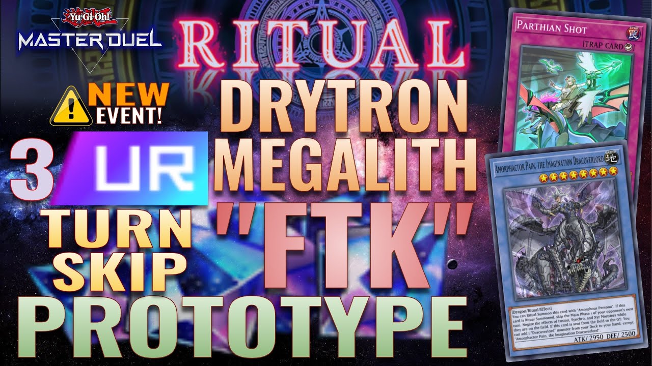 3 URs Drytron Megalith "FTK" with Amorphactor Pain - Yu-Gi-Oh! Master ...