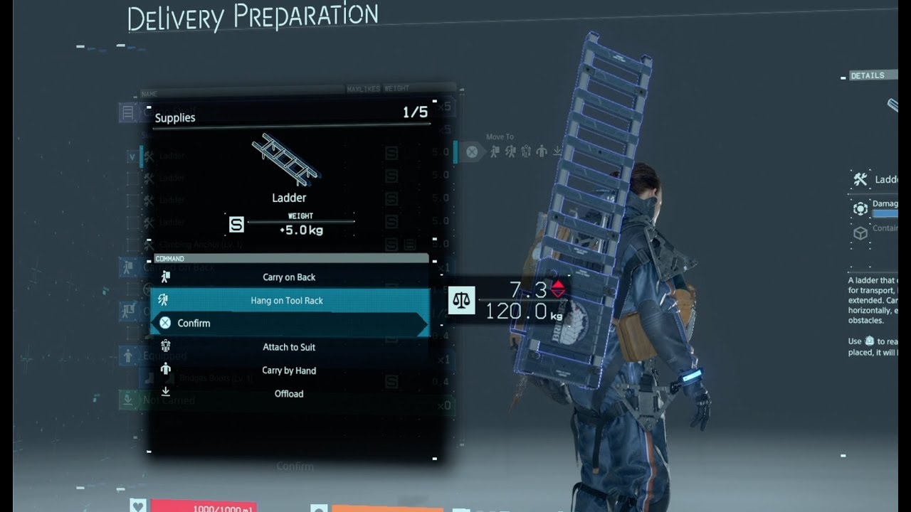 DEATH STRANDING - Game Menu and Initial Map (1080p) - YouTube