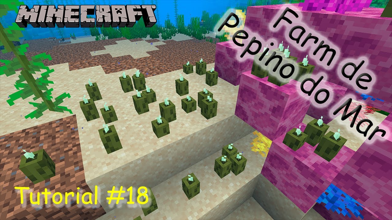 Farm de Pepino do Mar - Tutorial#018 - Minecraft 1.19+ Java - YouTube