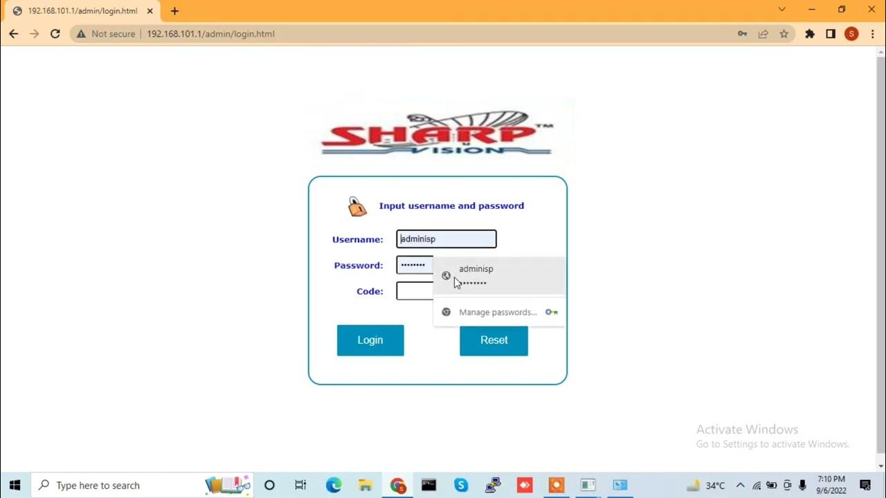 How to configure sharp ONU AS 311 and 111 | ONU Configure PPPoE mode | ONU configure route mode ...