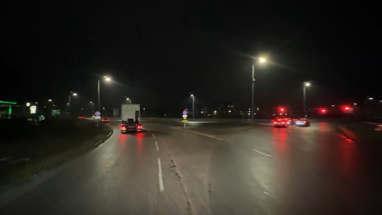 Driving at Night in the UK A421 A428 M11 @midnightmotorway - YouTube