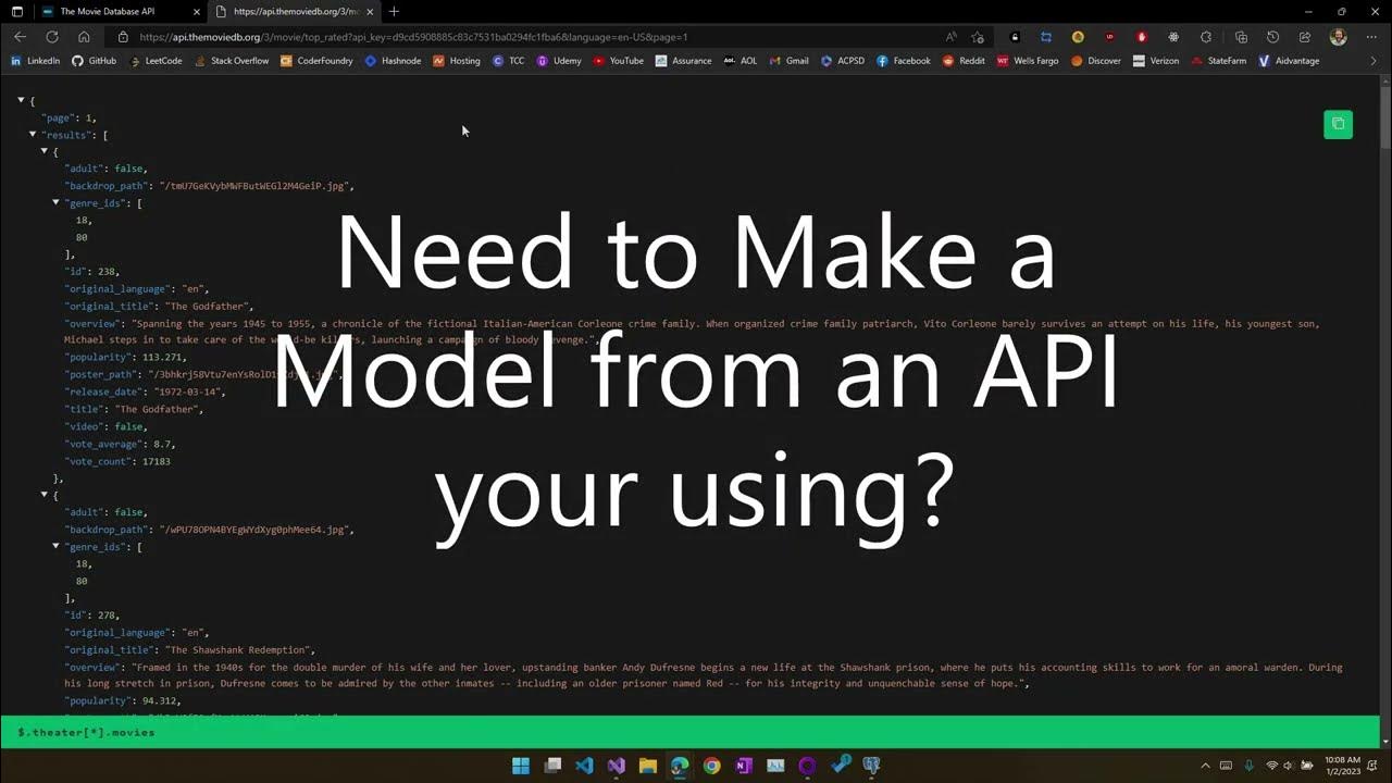 Create an JSON API Model quickly with Visual Studio - YouTube
