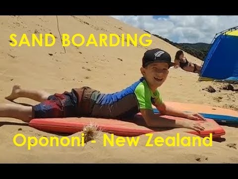 Sand Boarding - Opononi Beach - Northland New Zealand - YouTube