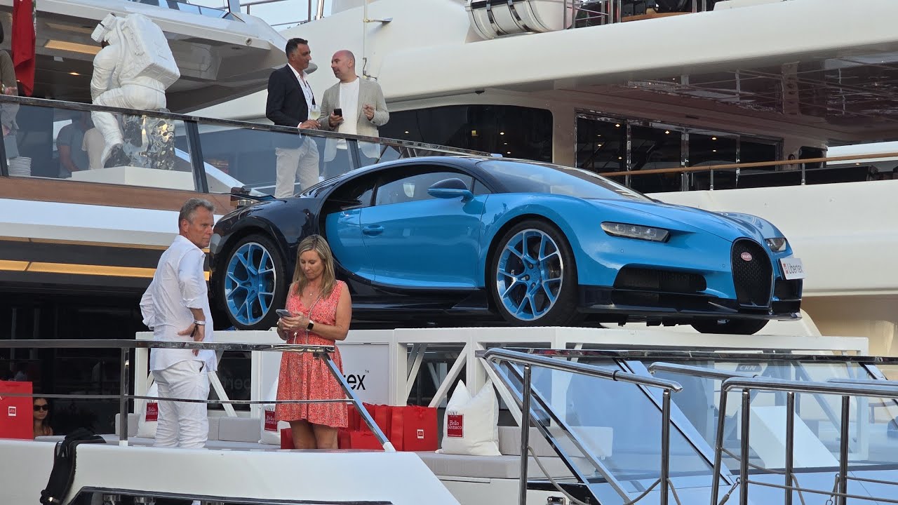 Bugatti CHIRON on a Superyacht 😱😱 CARSPOTTING ON MONACO GRAND PRIX F1 ...