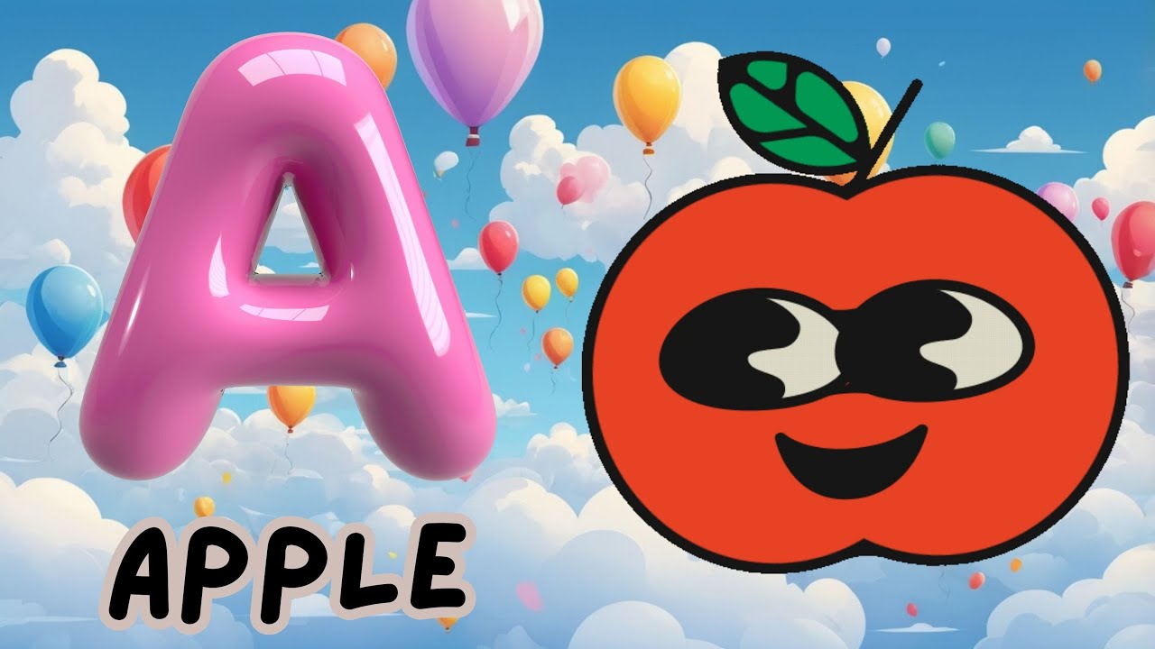 🎵 A for Apple 🍎 B for Ball ⚽ | ABCD Song | Fun Alphabet Learning for ...
