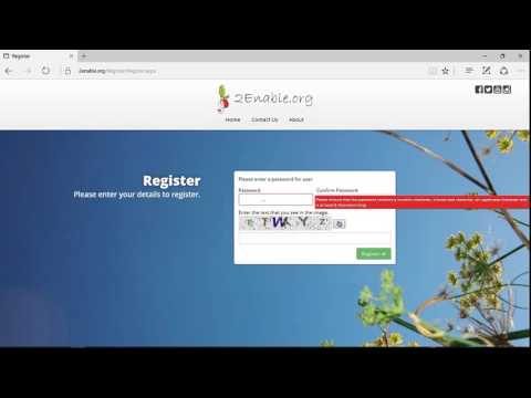 Register on 2Enable with 2Enable Credentials - YouTube