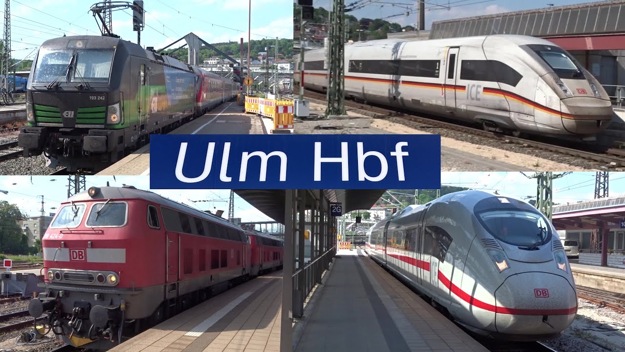 【Germany(S): Ulm Hbf】200km/h Wendlingen-Ulm-IRE! ICE,IC,EC,IRE,RE train ...