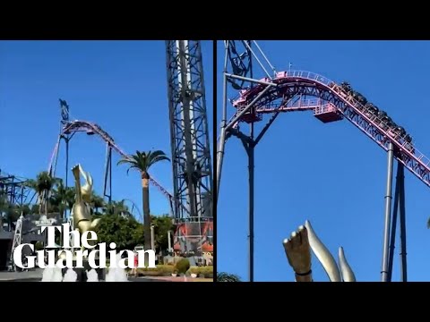 Rollercoaster riders left baking in 30-degree heat after mid-ride ...