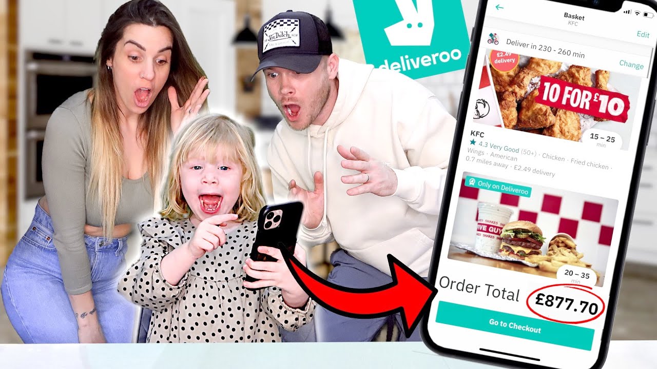 We let our 3 YEAR OLD order our FOOD for 24 HOURS! - YouTube