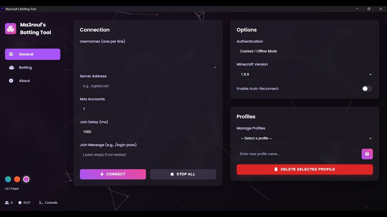 Ma3rouf's botting | Botting tab (Inventory, Pooled, Viewer, and ...