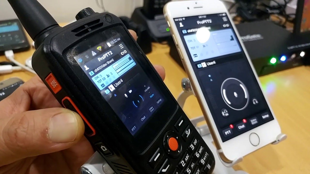 Voice Push-To-Talk Using F22 PTT rugged device with ProPTT2 - YouTube
