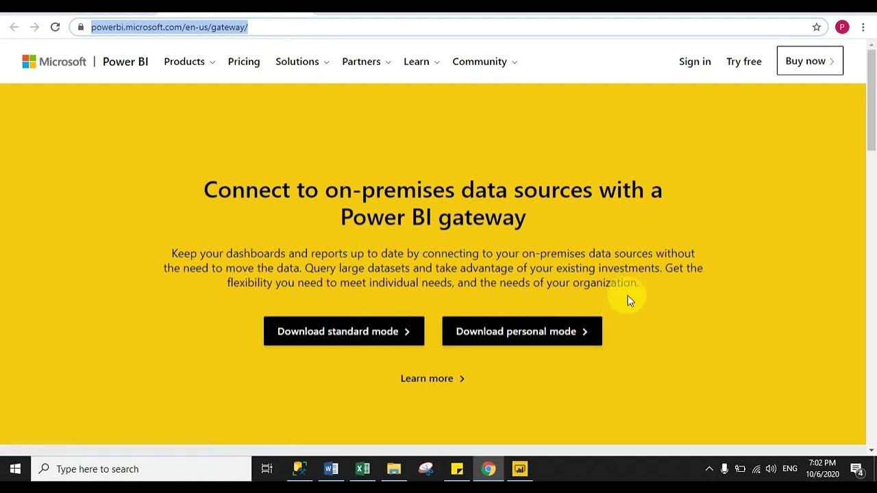 Tutorial- 29 End to End Setup On Premises Gateway Personal mode in ...
