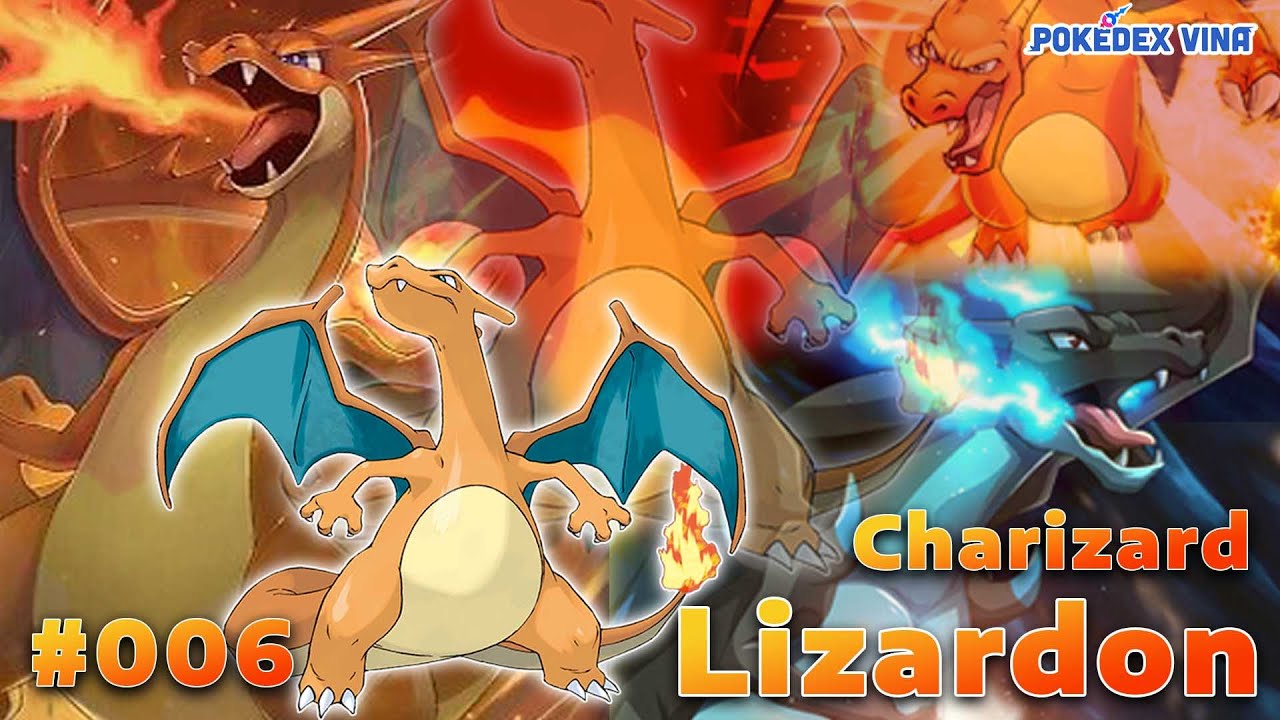 Pokédex Vina | #006 - Lizardon (Normal Form - Mega Form and Gigantamax ...