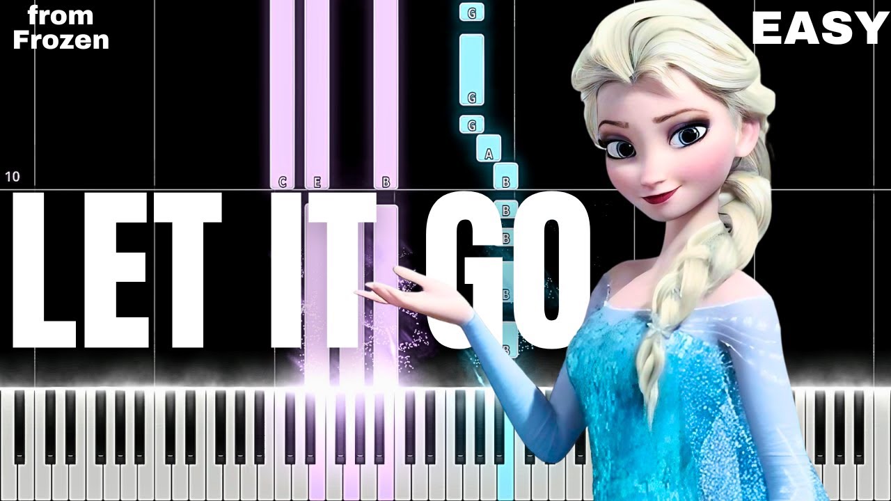 Let It Go (Disney's Frozen) | EASY Piano Tutorial for Beginners (Sheet ...