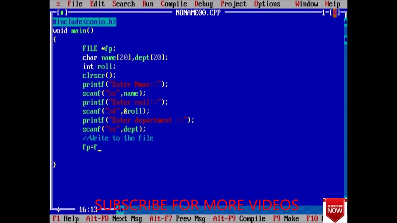 CREATE RECORDS IN FILE IN C 108 YouTube create-records-in-file-in-c-108-youtube