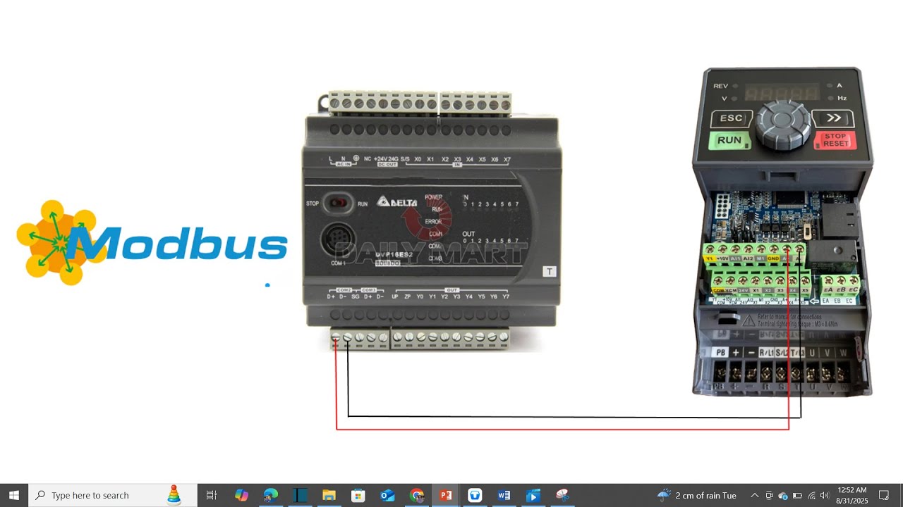Modbus Communication between Delta PLC and Sinee VFD | WPLSoft Tutorial - YouTube