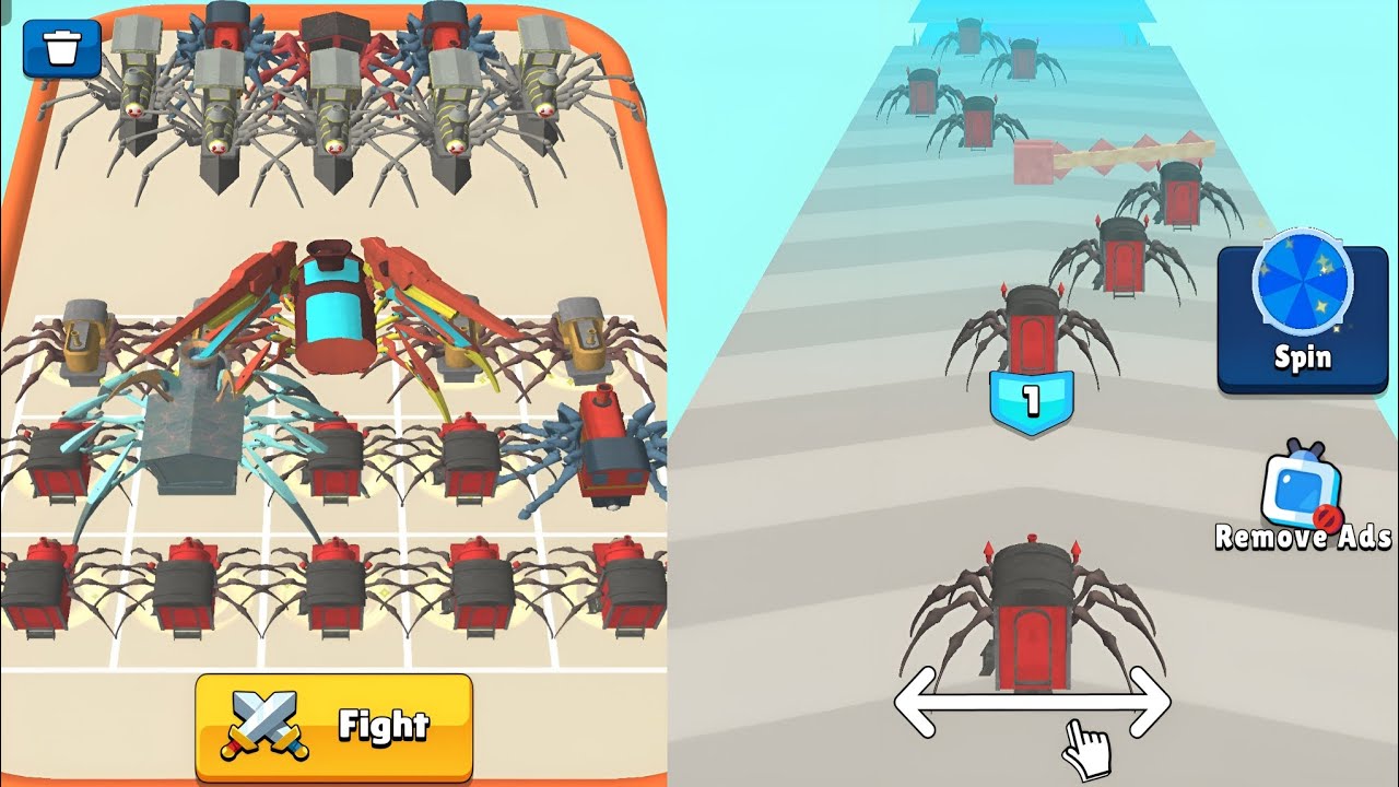 Max Level in Merge Master Spider Train 3D Run , Part-2 ⭐ Spiderman Train Monster 3D - YouTube