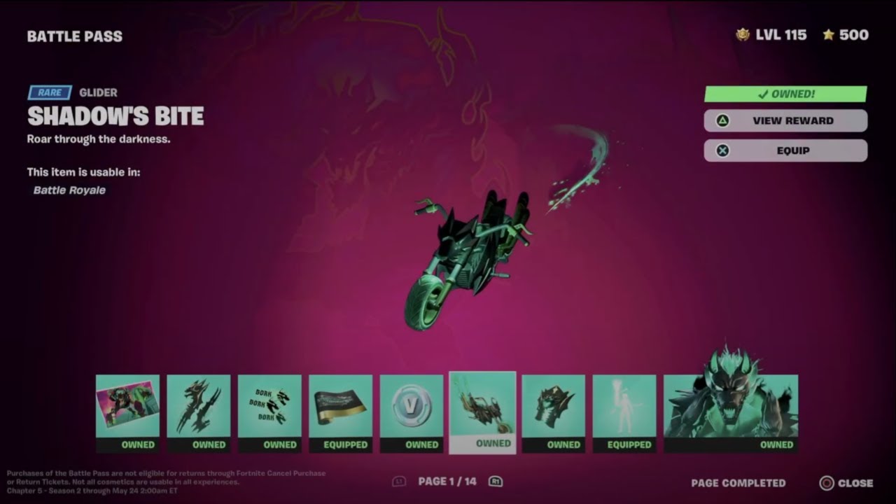 How to Unlock Shadow's Bite Glider in Fortnite | Battle Pass Rewards ...