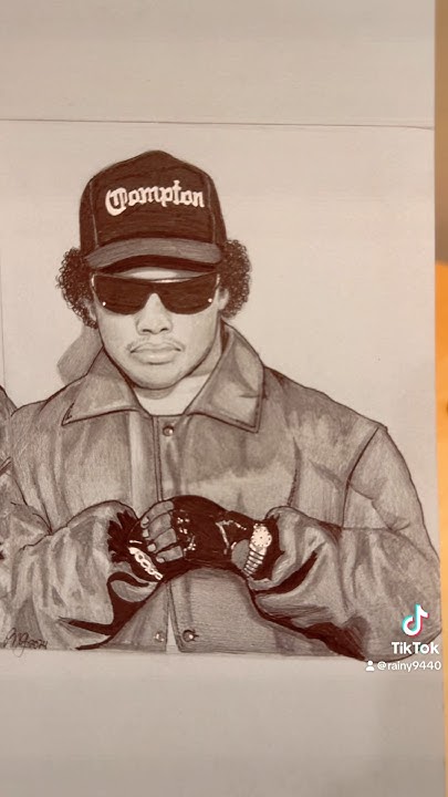 Eazy-E watch til the end!#viral #art #drawing #blowup #portrait #og # ...