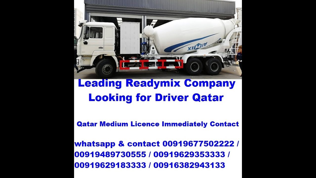 Leading Readymix Company Looking for Driver Qatar - YouTube
