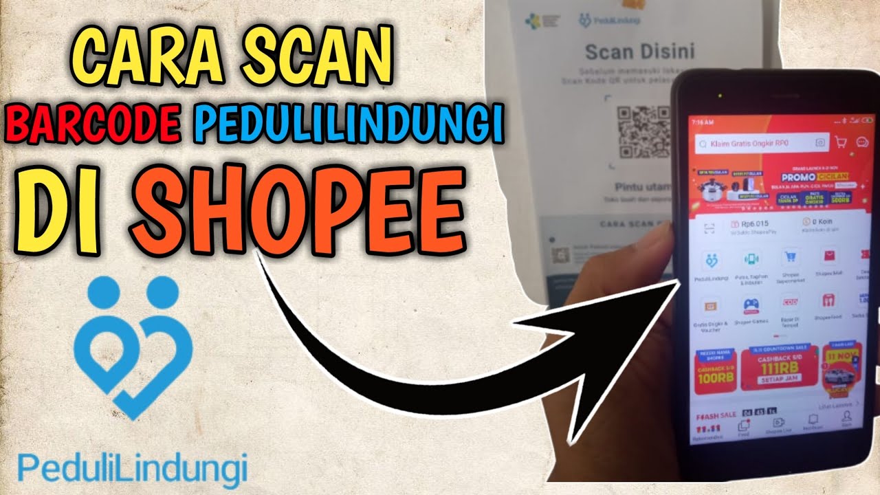 Cara scan barcode pedulilindungi di shopee - YouTube