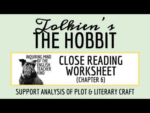 The Hobbit Chapter 6 Close Reading Analysis Worksheet for High School ...
