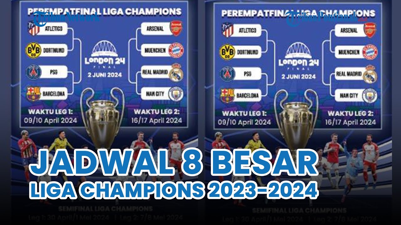⚪ CATAT Jadwal 8 Besar Liga Champions 2023-2024, yang Paling Ditunggu ...