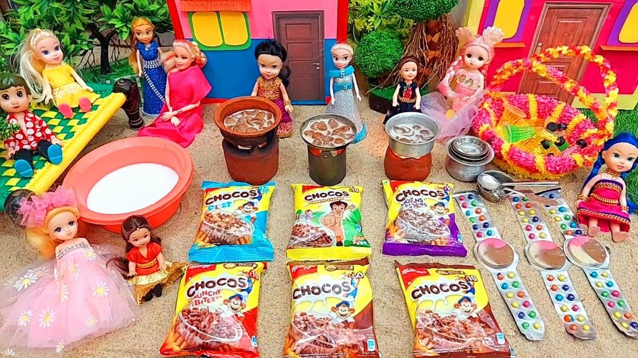 Chocos Cooking Competition ||யாருடைய Chocos நல்லாருக்கு|| My Barbie ...